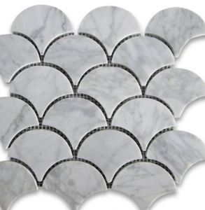 Fish Scale / Scallop Tile Bathrooms