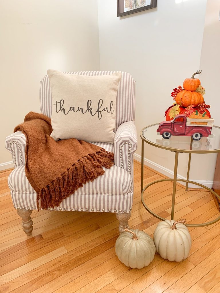 Cozy Fall Accent Chair Decor