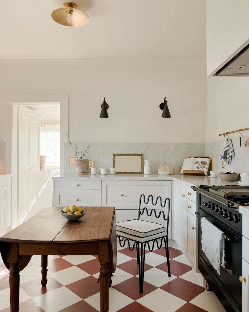 10 Checkered Kitchen Floor Design Ideas