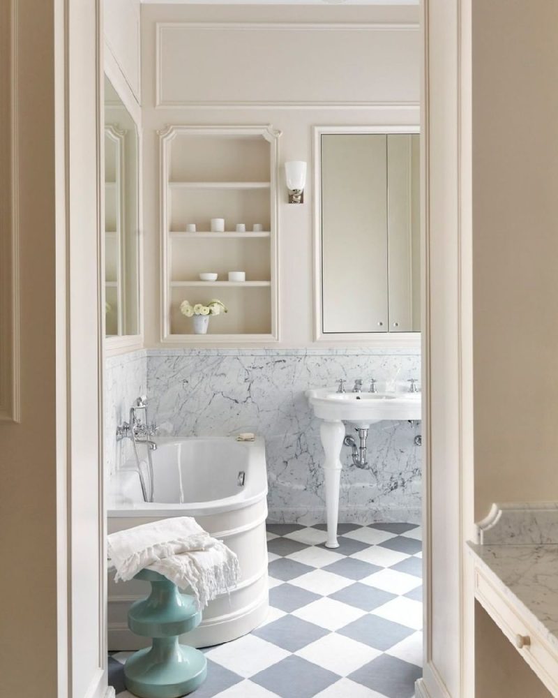 11 Checkered Floor Bathroom Ideas