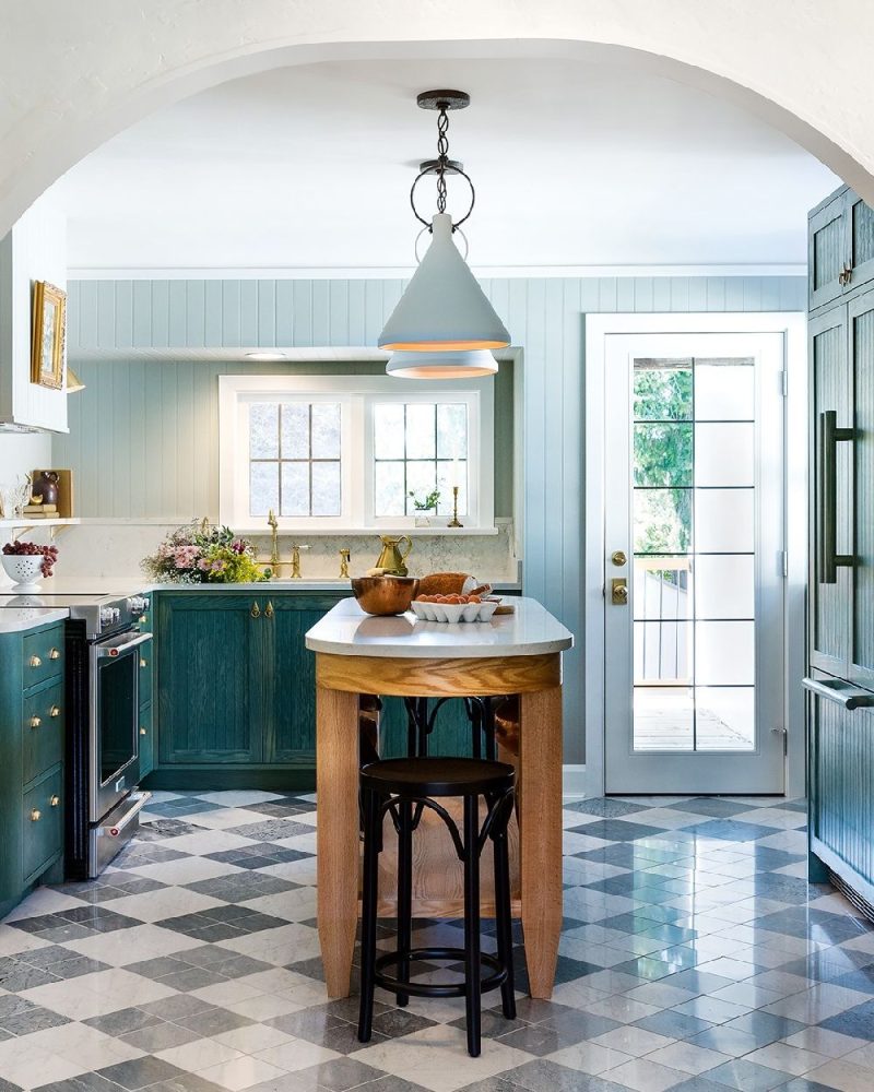 10 Checkered Kitchen Floor Design Ideas