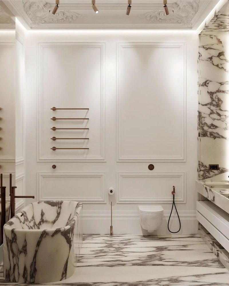 28 Stunning Marble Bathtub Design Ideas for Your Bathroom