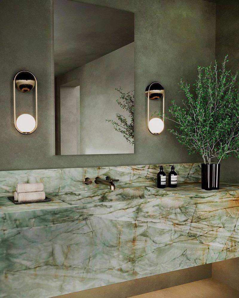 15 Stunning Green Marble Interior Design Ideas