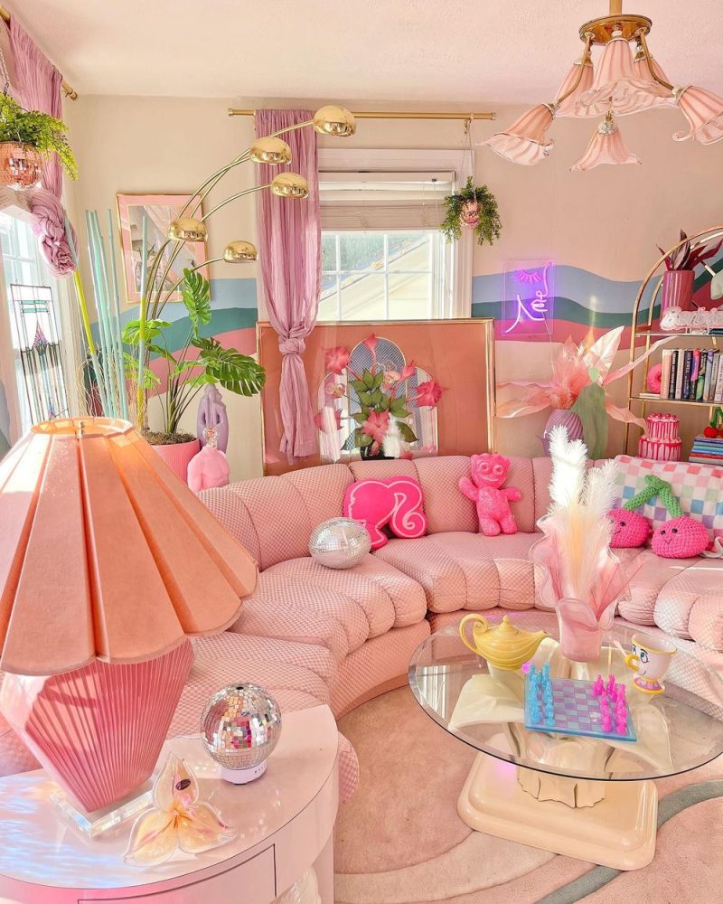 11 Charming Pink Living Room Decorating Ideas