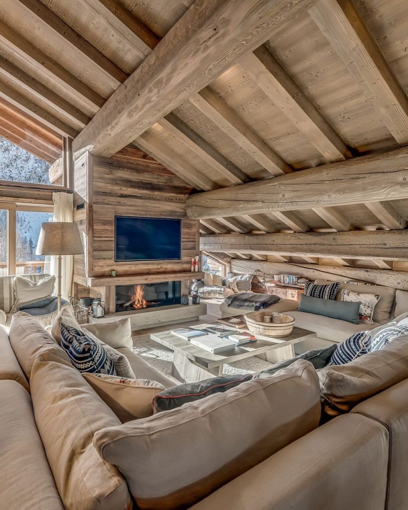 19 Cozy Ski Chalet Living Room Design Ideas