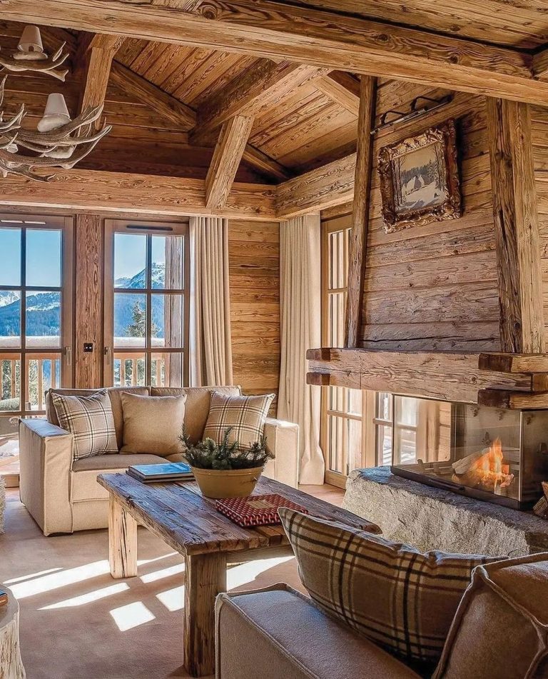 19 Cozy Ski Chalet Living Room Design Ideas